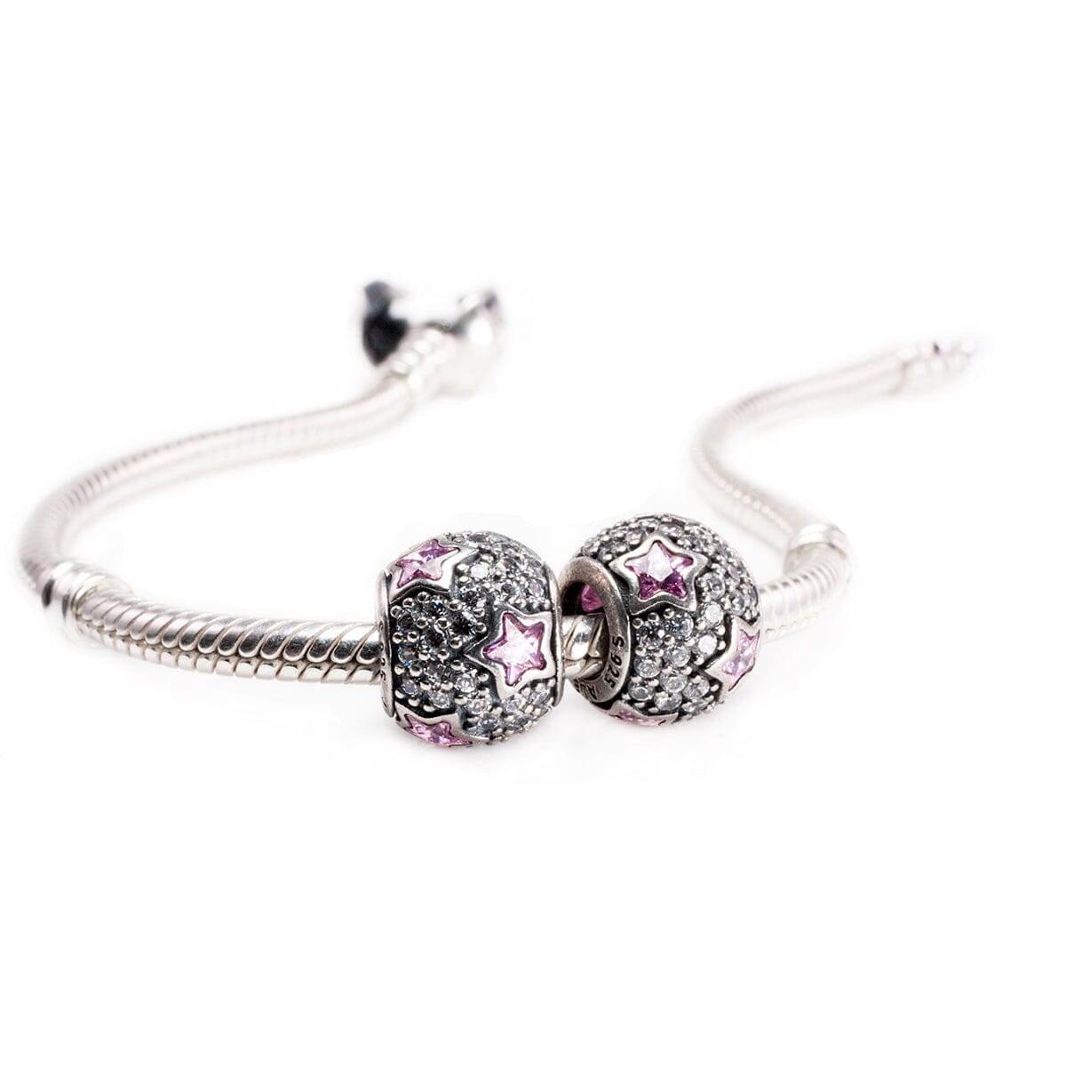 Pink And Black Pandora Bracelet